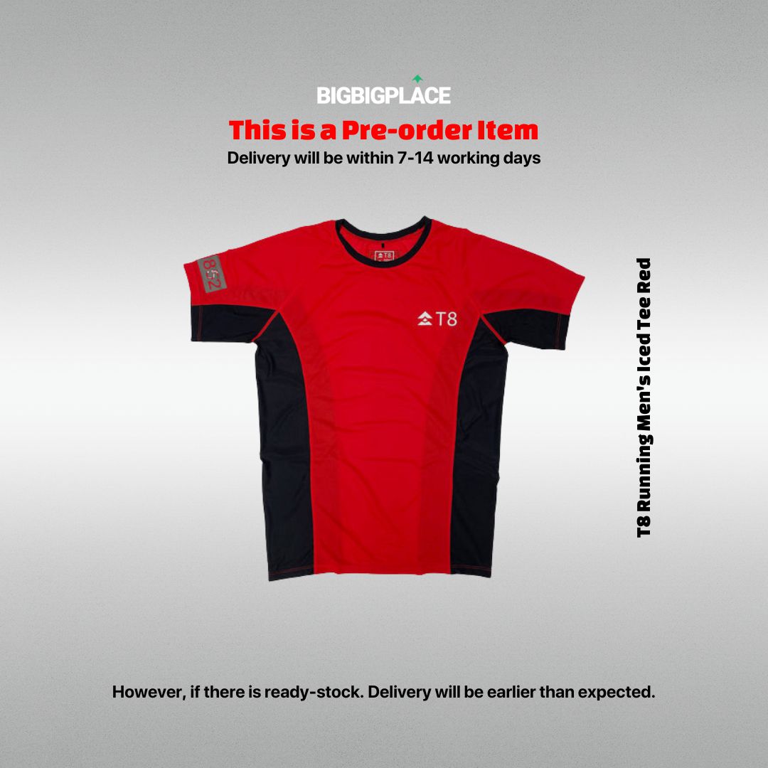 T8 Running Men's Iced Tee Red– Bigbigplace.com