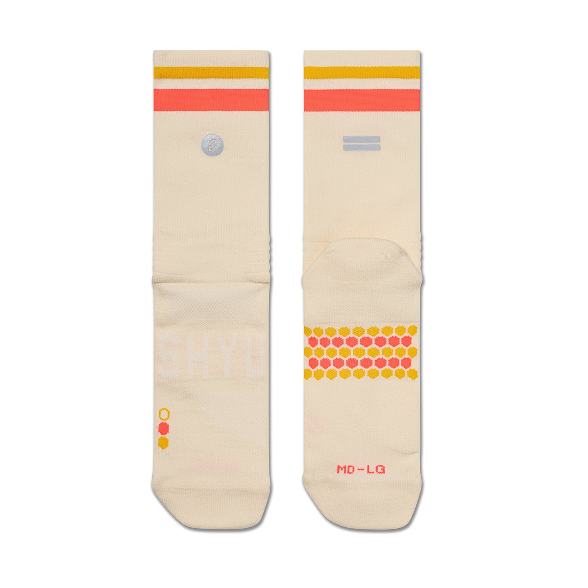 Shyu Racing Sock - Ivory | Crimson | Gold– Bigbigplace.com