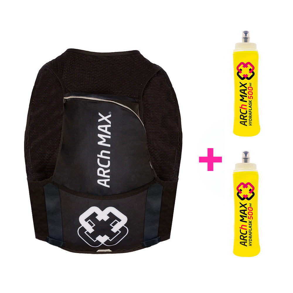 ARCh MAX Hydration Vest 8L Unisex Black + 2 Hydraflask 500ml ...